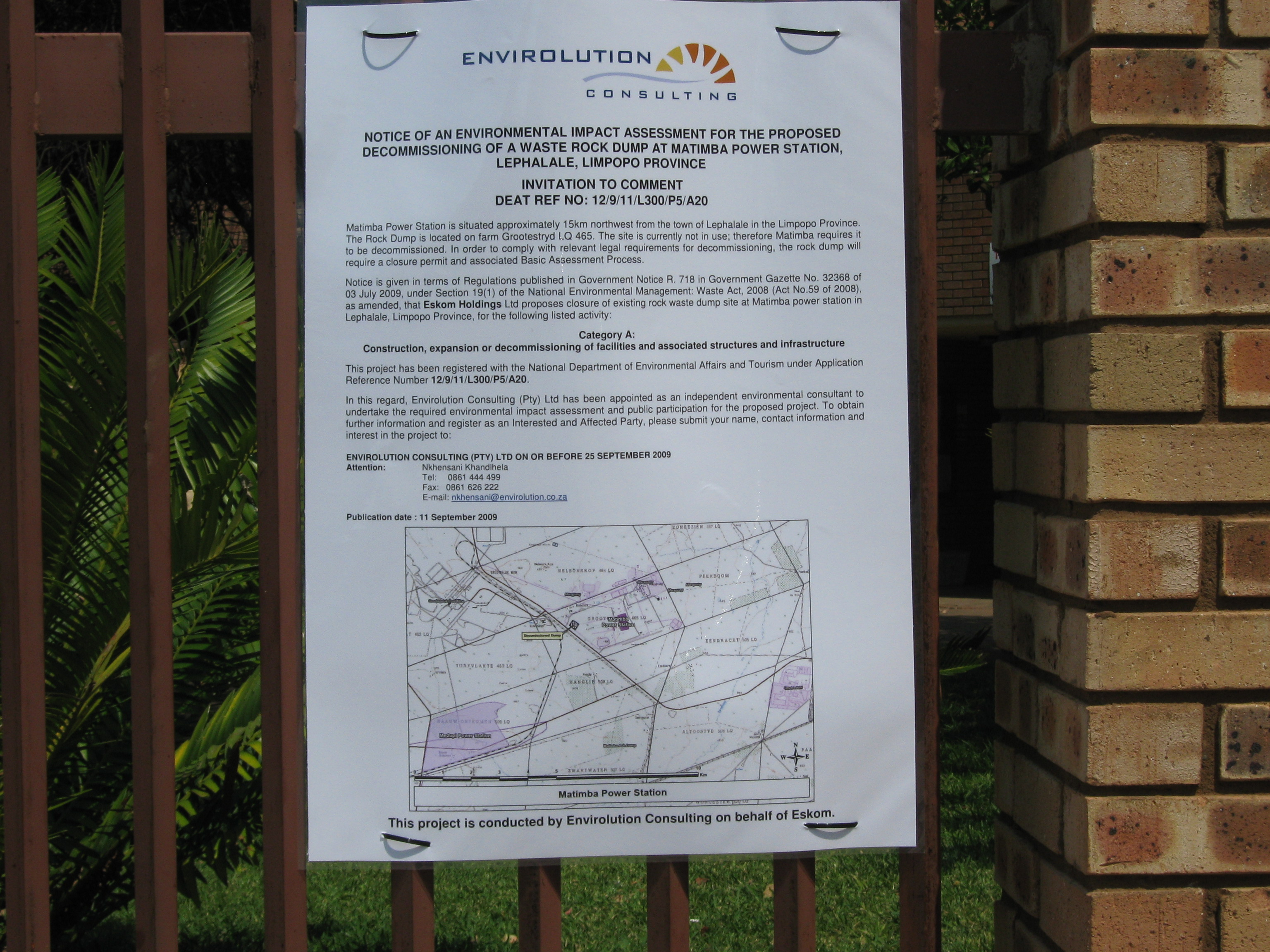 Matimba PS – Rock Waste Dump Closure – EIA Generation
